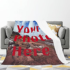 EZAIOT Custom Blanket with Photo Personalized Blanket Custom Throw Blanket Photo 30"x40"
