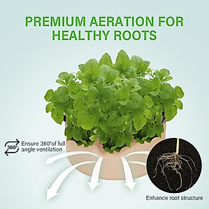 iPower 10-Pack 20 Gallon Aeration Grow Bags Thick Nonwoven Fabric Pots with Handles, for Fruits, Vegetables, and Flowers, Tan