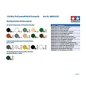 Tamiya 300035221 1:35 WWII British Cromwell Mk. IV Cruiser (1) Tank