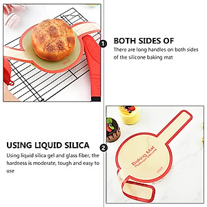 Silicone Baking Mat for Oven Bread Baking:Long Handles Sling Baking Mat Gentler Safer & Easier to Transfer for Dough, Bread Baking Supplies
