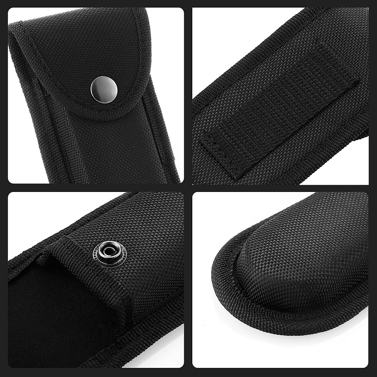 Nylon Pocket Knife Sheath, 4'' Multitool Pouch, Folding Knife Belt Sheath with Snap Closure and Vertical Carry Belt Loop, Multitool Case for Outdoor or Daily Use, Medium Size