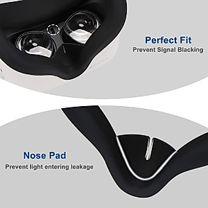 Silicone Face Interfacial Cover for Oculus Quest 2 Gaming Accessories Headset Sweat-Proof Non-Slip Washable Replacement Light Blocking Pads Cushion by X-super Home
