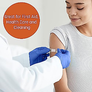 Caring Nitrile Exam Gloves (90ct), Powder Free and Not Made with Natural Rubber Latex, Gloves for Medical Use, Cleaning, Food Prep and More, XL