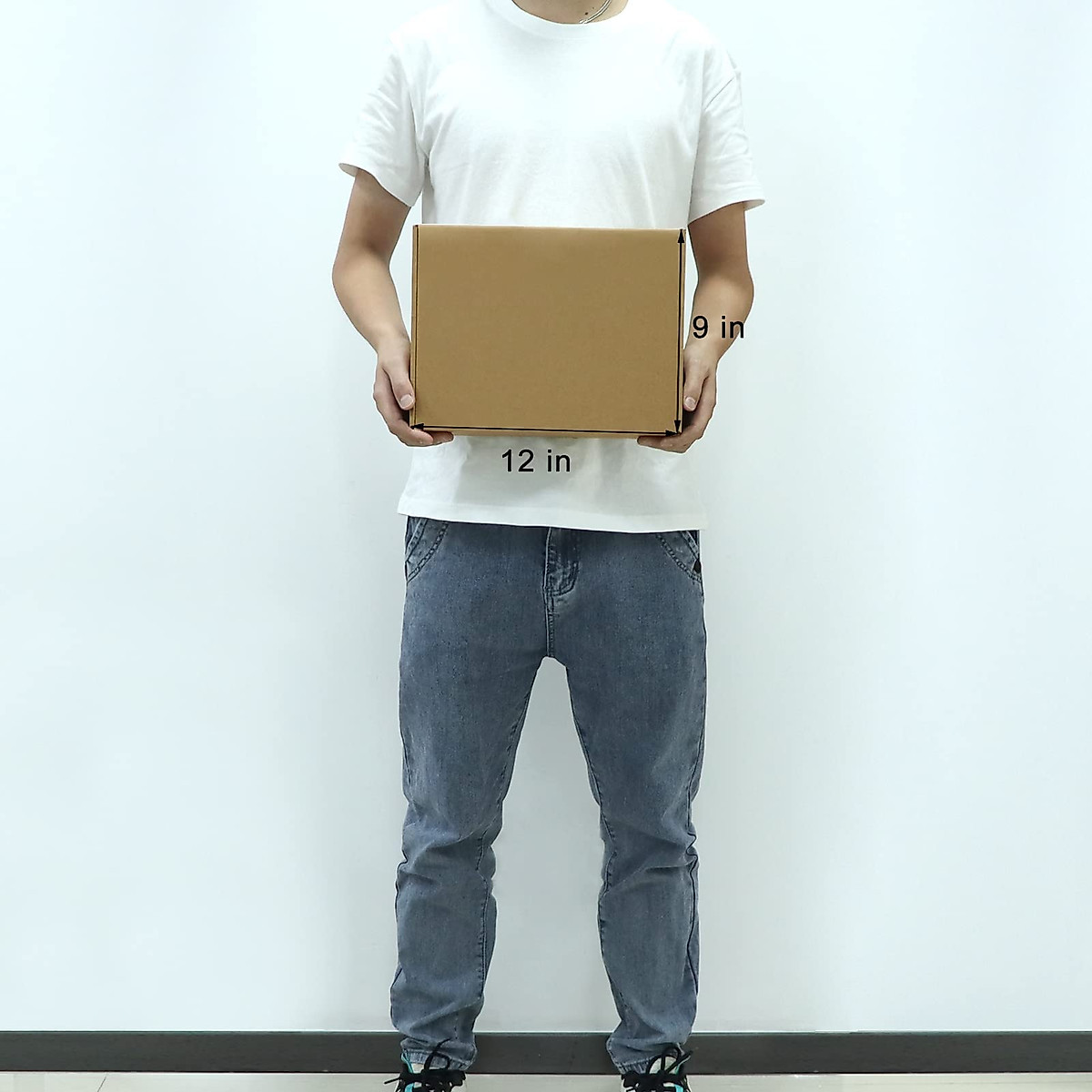 MEBRUDY 12x9x4 Inches Shipping Boxes Pack of 20, Small Corrugated Cardboard Box for Mailing Packing Literature Mailer