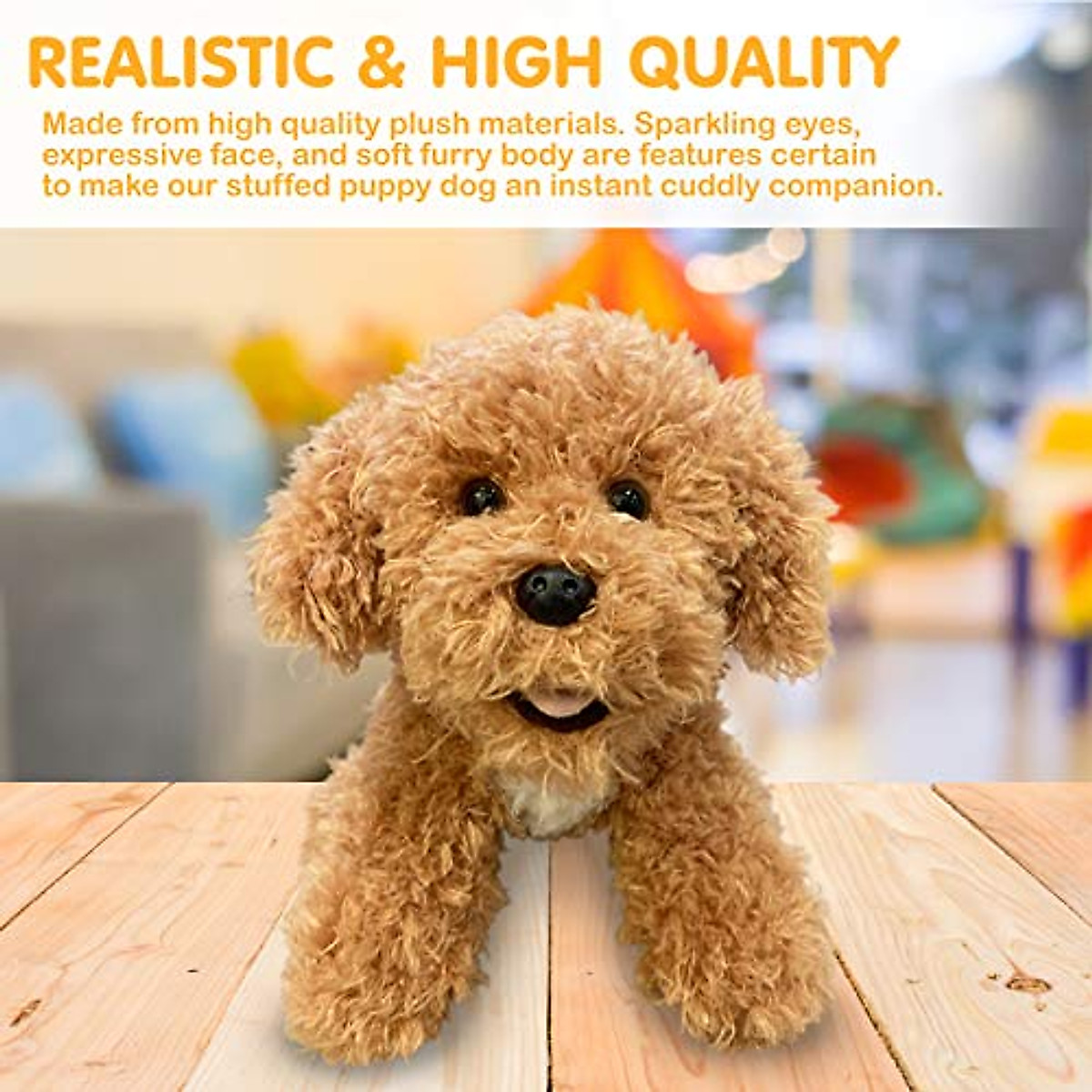 Super Soft Plush Dog Toy, Labrador Puppy, Cream Color, 13 Inches, Great for Kids and Adults, Cuddly Companion for Grandparents, Stuffed Animals & Stuffed Dolls (Goldendoodle)