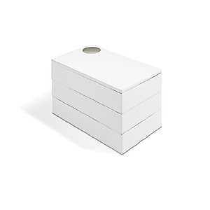 Umbra 308712-660 Spindle Jewlery Box, Wood Jewelry Box with White High-Gloss Finish