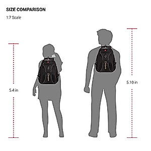 SwissGear 1923 ScanSmart Laptop Backpack, Black/Silver, 17-Inch