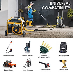 [240V to 120V] NEMA 14-50P to 5-15R/5-20R T-Blade Adapter 10AWG STW Copper Wires RV Generator Power Cord Adapter 50 Amp to 20 Amp