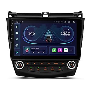 XTRONS Android 12 Car Stereo Radio Player 10.1 Inch IPS Touch Screen GPS Navigation Built-in DSP Car Play Android Auto Bluetooth Head Unit Supports Backup Camera WiFi OBD2 DVR TPMS for Honda Accord
