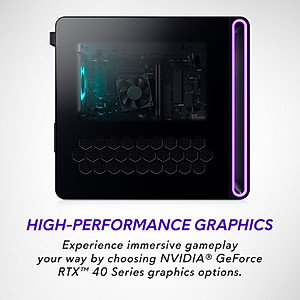 Alienware Aurora R16 Gaming Desktop - Intel Core i7-13700F, 16GB DDR5 RAM, 512GB SSD + 1TB HDD, NVIDIA GeForce RTX 4060 8GB GDDR6 Graphics, Windows 11 Home, 1 Year Premium Support - Basalt Black