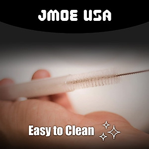 Jmoe USA Straw Adapter Kit for RTIC Jugs | 5-Pack of Reusable BPA Free Straws | Includes Cleaning Brush | Food-Grade Plastic | Compatible With Jug Lid | Easy to Clean (Half Gallon)