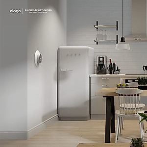 elago Wall Plate Cover Plus 2 Compatible with Google Nest Thermostat 2020 [Snow] - Durable Polycarbonate Material, Easy Installation, Complementary Design