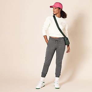 Amazon Essentials Women's Fleece Jogger Sweatpant (Available in Plus Size), Charcoal Heather, X-Large