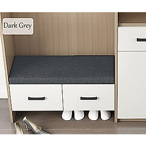 MYLSMPLE Bench Cushion Chair Pad Outdoor Bench/Swing Cushion Slip Cover Water Resisitant UV Protection Indoor Patio Furniture Cushion Cover with Zipper Replacement Cover (36"X18"X2", Dark Grey)