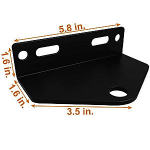 Universal Zero Turn Lawn Mower Trailer Hitch 5 Inch Heavy Duty Steel - Including Installation Hardware (Black)