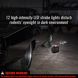 Plug-in Rodent Ultra Sonic Repellent 4-in-1 Rat Repelling Device Get Rid of Mice with Ultrasound Flashlight Predator Sounds Indoor Pest Prevention