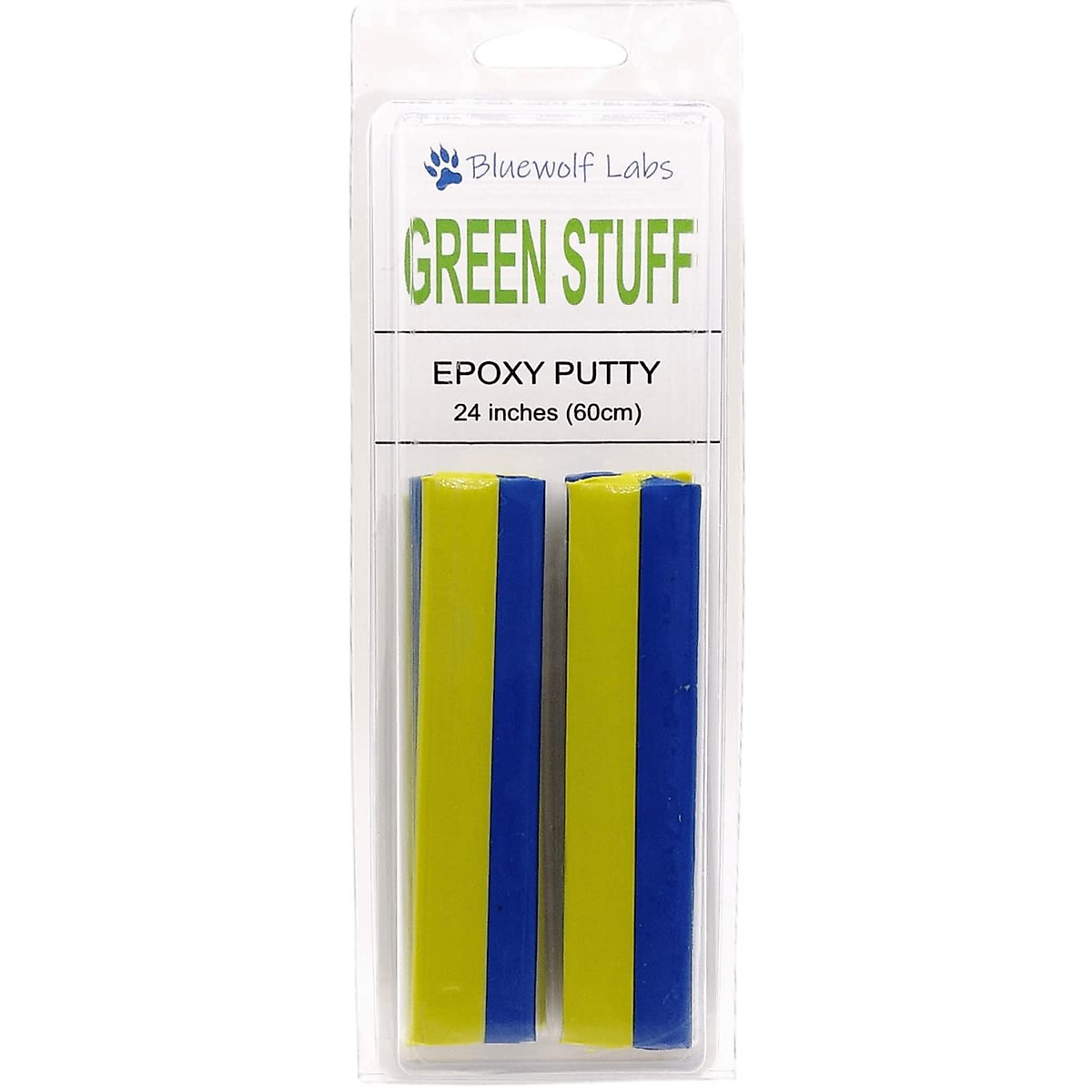 Bluewolf Labs Green Stuff Putty - 24 Inches - Epoxy Putty for Miniatures, Sculpting, and Modeling - Original Kneadatite Greenstuff Putty