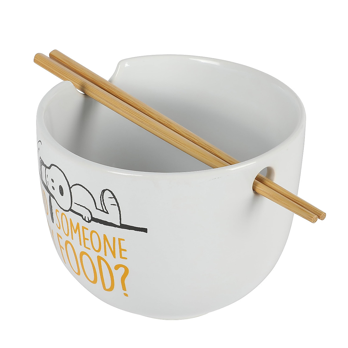 Peanuts Snoopy 6" Foodie Ramen Stoneware Noodle Bowl w/Chopsticks