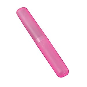 bjlongyi 1 pc Travel Toothbrush Case,Portable Toothbrush Storage Holder Cover Box for Hiking Camping Pink