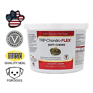 HealthyPets PHS TRP-Chondro-Flex Joint Support Supplement for Dogs - Glucosamine, MSM, Chondroitin - Hip and Joint Pain Relief and Support - Made in USA - 120 Soft Chews