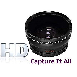 HD Wide Angle with Macro Lens for PANASONIC DMC-G5KK DMC-G5 (52mm Compatible)