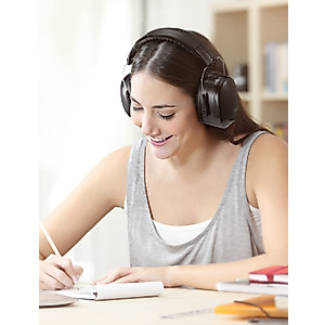 Wowteech Ear Protection Safety Muffs, NRR 28dB Earmuffs for Hearing Protection, with Padded Headband, Compact Foldable Defenders Shooting, Hunting, Mowing, Construction, a Carrying Bag, Black, Large