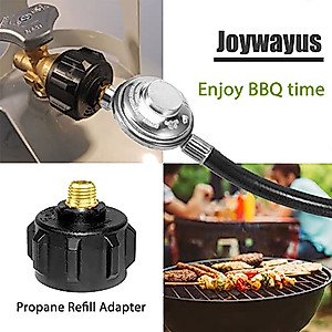 Joywayus QCC1 Nut Propane Adapter Brass Gas Regulator Valve Fittings with 1/4 Inch NPT Male Pipe Thread for QCC1 Propane Tank