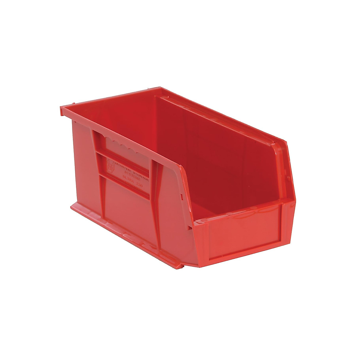 Quantum Storage Systems QUS230 Plastic Storage Stacking Ultra Bin, 10-Inch by 5-Inch by 5-Inch, Red, Case of 12 (QUS230RD)