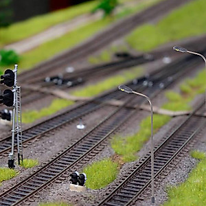 10PCS Model Railway Train Lamp Post 1: 150 Scale Street Lights T N Scale LEDs Light 3V Train Scenery Miniature Accessories
