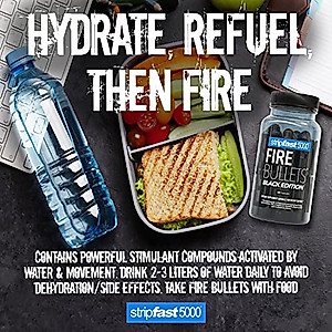 stripfast5000 Fire Bullets Max Strength Black Edition for Women & Men, Keto Friendly, 30 Days Supply