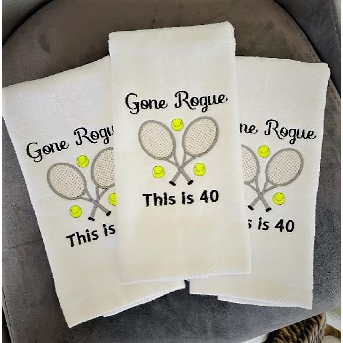 Custom Tennis Towel 11 x 18 inch Fingertip Size