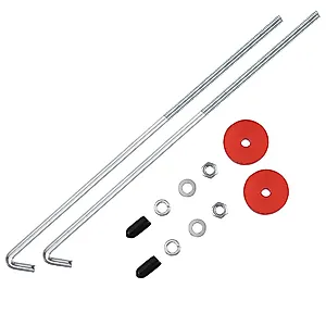 Stainless Steel Car Battery Hold Down Kit - Universal J Bolts & Hooks (10inch/2pcs)
