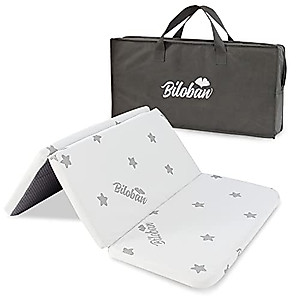 Trifold Square Playard/Playpen Mattress Topper & Square Play Yard Mattress Cover，Waterproof