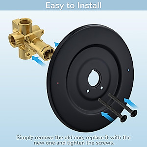 Chateau Collection Escutcheon Replacement for Moen 16090, for One-Handle Tub and Shower Faucets, Matte Black