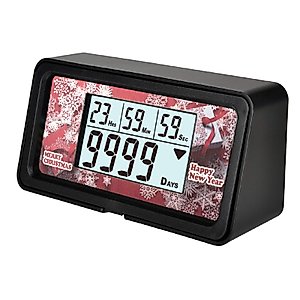 Runleader Digital Count-Down Events Timer,Stopwatch Record,Calendar&Clock Display,Data Resettable for Vocation Retirement Meeting Anniversary Graduation Wedding Premiere.