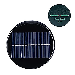 0.8W Round Solar Panel6V Solar & Wind Power Solar Panels 10cm DIY Solar Panel Compatible with Power Cellphones or BatterySolar Charging Board for Solar Light