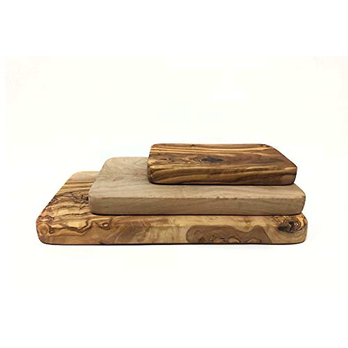 AramediA Set of 3 Handmade Olive Wood Cutting Board , Handmade and Hand Carved by Artisans