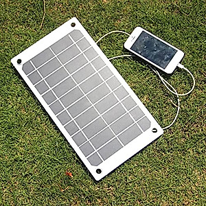 7.5W 5V USB Solar Panel Charger High Efficiency and Stable Portable Outdoor Monocrystalline Solar Panel Power Supply for Outdoors