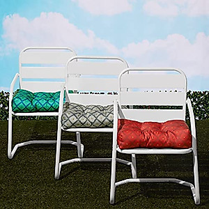 Duck Covers Water-Resistant Indoor/Outdoor Seat Cushions, 19 x 19 x 5 Inch, 2 Pack, Moonstone Mosaic, Outdoor Patio Cushions