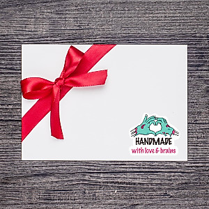 200 PCS Handmade with Love Brains Stickers,Funny Small Business Envelopes Stickers for Business Packages/Handmade Goods/Bags,Halloween Theme Small Shop Business Stickers for Envelopes Seals