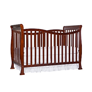 Dream On Me Violet 7-In-1 Convertible Life Style Crib In Espresso, Greenguard Gold Certified, 4 Mattress Height Settings, Made Of Sustainable New Zealand Pinewood