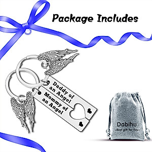 Loss Memorial Keychain Loss of Baby Sympathy Gift Mommy Daddy of an Angel Keyring Set Loss of Child Miscarriage Keepsake In Memory of Infant Child Loss Remembrance Gift Jewelry Pregnancy Infant Loss