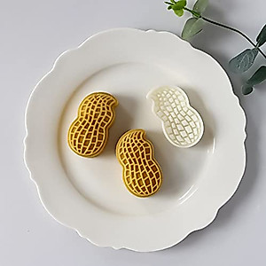 WOIWO 2 PCS Creative Mini Peanut Mooncake Mold 3D Peanut Mung Bean Cake Without Touching Hands Pressing Baking Mold