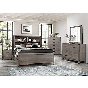 Homelegance Bookcase Bed, Queen, Grayish Brown