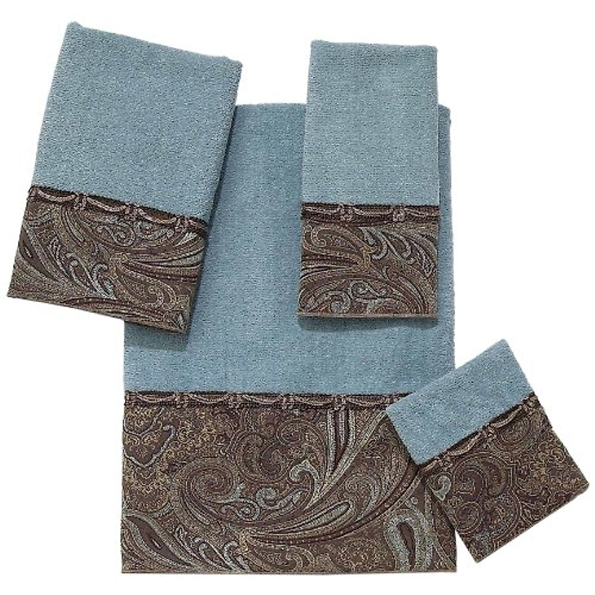 Avanti Linens Bradford Embellished 4-Piece Decorative Towel Set Mineral