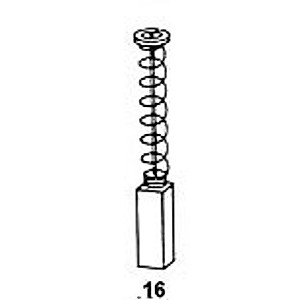 Buildalot Specialty Carbon Brushes 0746_Miller Falls_800 for Miller Falls Saw 800 - With Spring, Cable and Connector