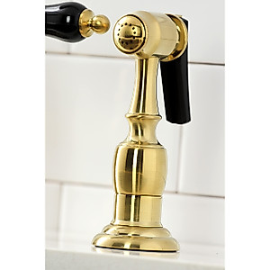 Kingston Brass KS7277PKLBS Duchess Bridge Kitchen Faucet, Brushed Brass 13.88 x 6.88 x 8.31