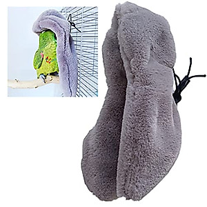 n Comfortable Fleece Bird Blanket for Cage, Cozy Corner for Parrot Cage Warm Bird Bed in Birdcage Cuddle Nest Hanging Bird Toys