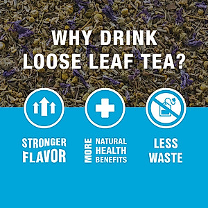 Tiesta Tea - Lavender Chamomile | Soft Chamomile Herbal Tea | Premium Loose Leaf Tea Blend | Non Caffeinated Herbal Tea | Make Hot or Iced Tea & Brews Up to 25 Cups - 0.9 Ounce Resealable Pouch