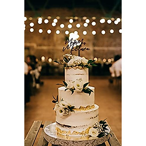 Mr and Mrs Cake Topper for wedding -cake topper with last name- wedding topper -handwritten wedding topper, metallic personalized topper